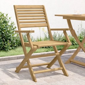 Skládací Zahradní Židle 4 Ks 54,5X61,5X86,5 Cm Masivní Akácie - Bez područek / 2