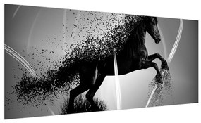 Moderní obraz koně (100x40 cm)