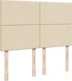 Box spring postel s matrací krémová 140x190 cm textil 3291273