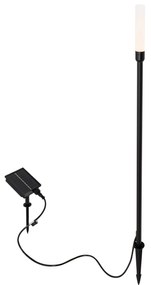 Venkovní stojací lampa černá včetně dobíjecího LED a solárního panelu - Barry