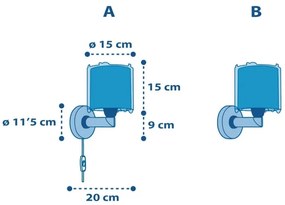 Dalber 41349 - Dětské nástěnné svítidlo PLANETS 1xE27/60W/230V