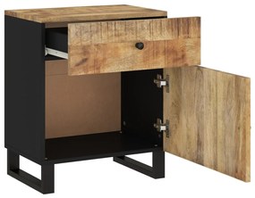 Noční stolek 50x33x60 cm masivní mangovník a kompozitní dřevo