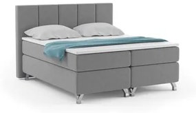 Čalouněná postel ATLANTIC včetně úložného prostoru 180x200 Světle šedá