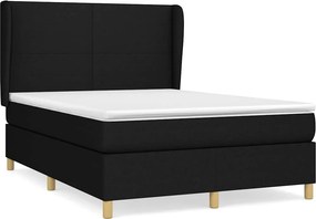 Box spring postel s matrací černá 140 x 190 cm textil 3128359