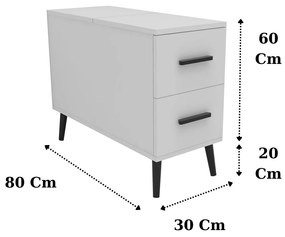 Odkládací stolek Island White