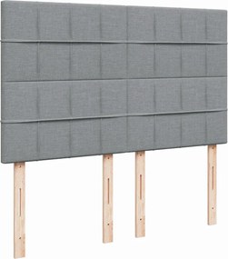Box spring postel s matrací světle šedá 160 x 200 cm textil 3292839