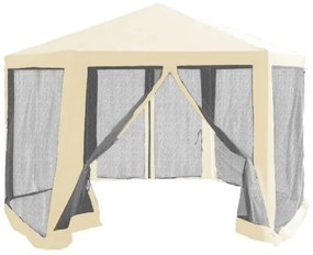 Tempo Kondela Stanový altán do zahrady RINGE TYP 2 3,9x2,5x3,9m - béžová / černá