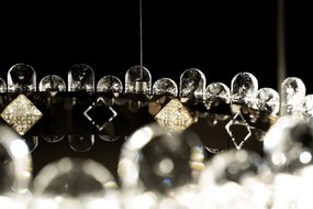 Toolight, LED závěsné svítidlo s křišťály APP1041-CP + dálkové ovládání, chromová, OSW-09472