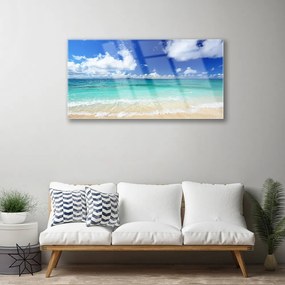Obraz na skle Moře Pláž Krajina 140x70 cm