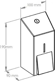 Merida STELLA MINI - nerezový dávkovač tekutého mýdla 0,4 l, černý