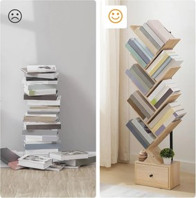 Designová knihovna Marelo 135 cm hnědá/černá