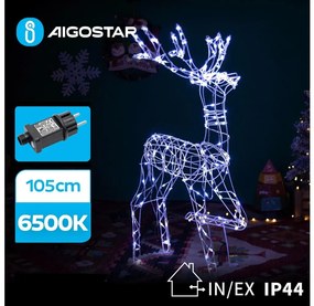 Aigostar - LED Venkovní vánoční dekorace LED/3,6W/31/230V 6500K 105cm IP44 sob