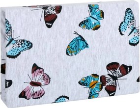 Bellatex dětské prostěradlo jersey s elastanem Motýlek rozměr 60x120 cm