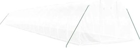 Skleník s ocelovým rámem bílý 60 m² 20 x 3 x 2 m 3188058