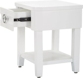 Noční stolek Shine 45 cm bílý