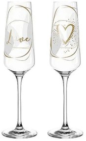 Leonardo PRESENTE LOVE sklenice na sekt 280 ml, 2 ks