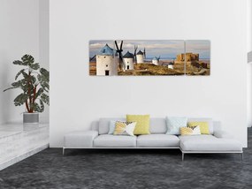 Obraz - Větrné mlýny Consuegra, Španělsko (170x50 cm)