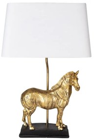 Stolní lampa se zlatou dekorací koně Horse golden – 35x18x55 cm