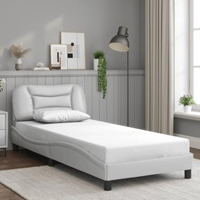 Rám postele bez matrace Hvar bílý 80 x 200 cm umělá kůže 3207961