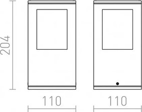 RED R10367 Venkovní svítidlo PONDER nástěnná černá 230V E27 18W IP44 - RED - DESIGN RENDL