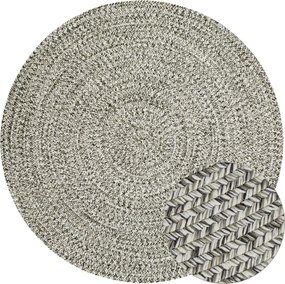 Kusový koberec Braided 105552 Melange kruh – na von aj na doma, 200x200 (priemer) kruh, béžová, chodba / predsieň, Hanse Home