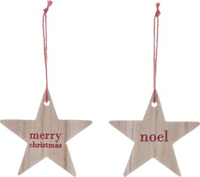 Vánoční dřevěné ozdoby Noel – set 2 ks Bloomingville