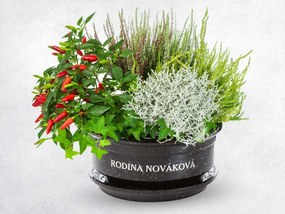 Keramická hřbitovní mísa Loreta - černá