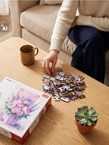 Sinsay - Puzzle s motivem kytice květin Trefl 200 pack - růžová