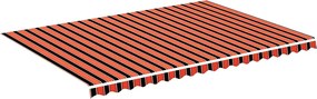 Náhradní plachta na markýzu oranžovo-hnědá 500 x 350 cm polyesterová 311962