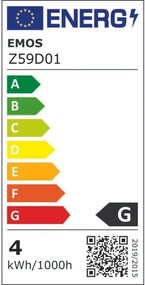 EMOS LED žárovka Filament jantar S123 3,5W E27 Z59D01