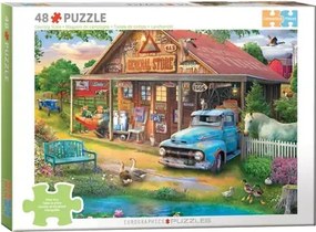 EUROGRAPHICS Puzzle Connecting Pieces: Vesnický obchůdek / 48 dílků /