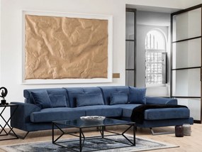 Atelier del Sofa Rohová sedací souprava Frido Right (L3+Chl) - Navy Blue, Modrá