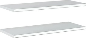 Nástěnné police 2 ks 100 x 40 cm stříbrné nerezová ocel 30278