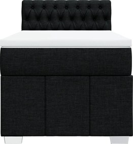 Box spring postel s matrací černá 100 x 200 cm textil 3286988