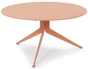 Kovový kulatý konferenční stolek v lososové barvě ø 78 cm Daley – Spinder Design