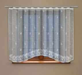 Dekorační žakárová záclona s řasící páskou RIKI 140 bílá 300x140 cm MyBestHome