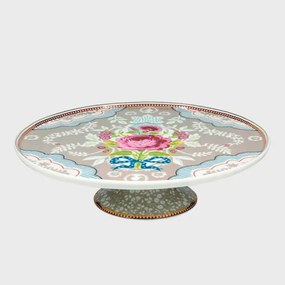 Pip Studio Floral Dortový tác na nožce khaki 30,5cm