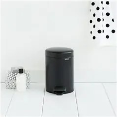 Brabantia Newicon Pedálový odpadkový koš 3 L černá matná / průměr 16.8