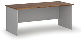 Kancelářský psací stůl rovný PRIMO GRAY, 1800 x 800 mm, šedá/ořech