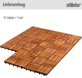 Stilista 77226 STILISTA dřevěné dlaždice, mozaika 3, akát, 1 m²