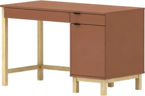 Dětský psací stůl MODEL se šuplíky a skříňkou Zvolte barvu: Jantarová s černým úchytem, Zvolte rozměr: 120x60 cm, Zvolte stranu: Pravá