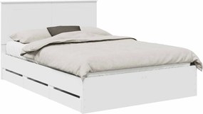 Rám postele se zásuvkou Bílá 150 x 200 cm Inženýrské dřevo 3409447