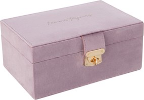 Šperkovnice Lila s oddělenými přihrádkami sametová – 21,5*14*9,5 cm