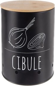Kulatá plechová dóza CIBULE Black