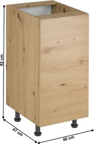 Spodní skříňka, dub artisan, univerzální , LANGEN D40
