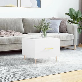 vidaXL Konferenční stolek 50 x 50 x 40 cm kompozitní dřevo [829370] Barva: Bílá