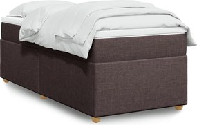 Box spring postel s matrací tmavě hnědá 90x200 cm textil 3285348