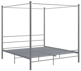 Rám postele s nebesy šedý kovový 180 x 200 cm,  325068 HangarStore.cz