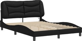 Rám postele s LED bez matrace Hvar černý 140 x 190 cm 3213927