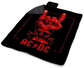 Sablio Plážová deka ACDC Červená ruka: 200x140 cm
